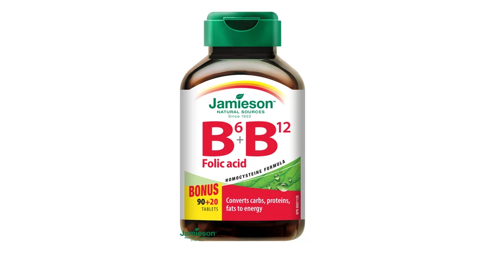 Jamieson B6, B12-vitamin és folsav 110 tbl.